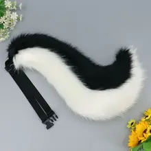 Handmade Furry Wolf Tail Girl Plush Cosplay Accessories Faux Fur Wolf ...