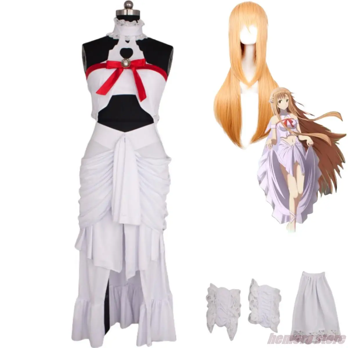 Anime Sword Art Online Yuuki Asuna Cosplay Costume SAO Alicization Yūki ...