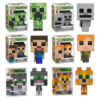 POP Minecrafts Figure Steve Zombie Doll Decoration Ornaments Alex #317 ...