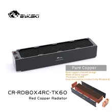 Bykski-Pure-Copper-Radiator-60mm-Thick-For-8cm-Fan-High-performance ...