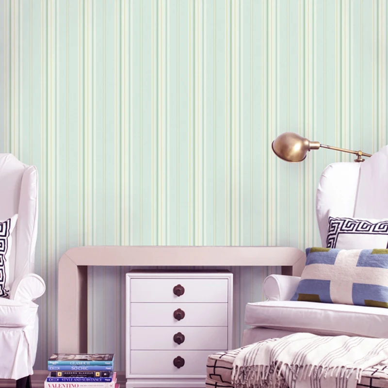 Modern Stripe Wallpaper Roll 3d Embossed Vertical Striped Wall Paper ...