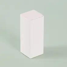 50Pcs Small white Kraft Paper Box for Gift Product Cardboard Packaging ...