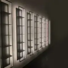 5-Tier Led Wall Mount Shelf, Floating Display Rack, Bookcase Stand.