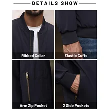 Thick, Warm Orange Lining Aviator Jacket For Men - Fall Winter ...