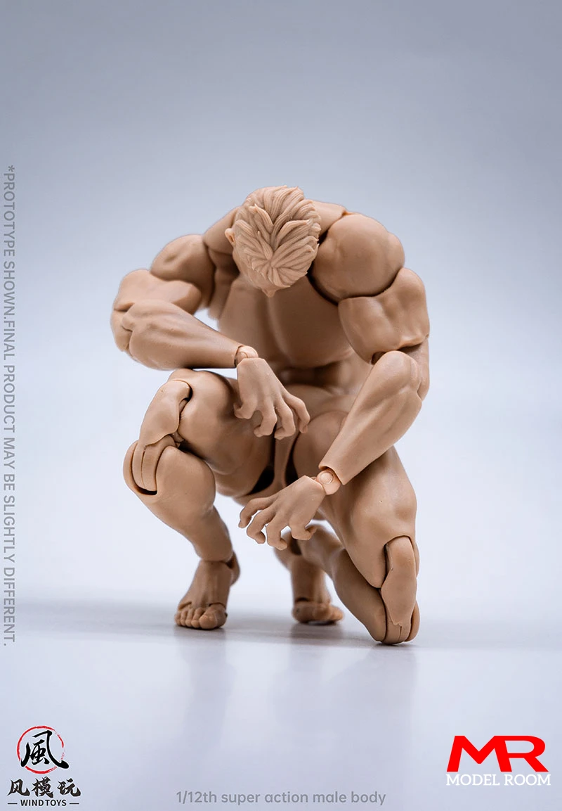 Wind Toys 1/12 Male Muscle Strong Super Flexible Joint Body 16cm Man ...