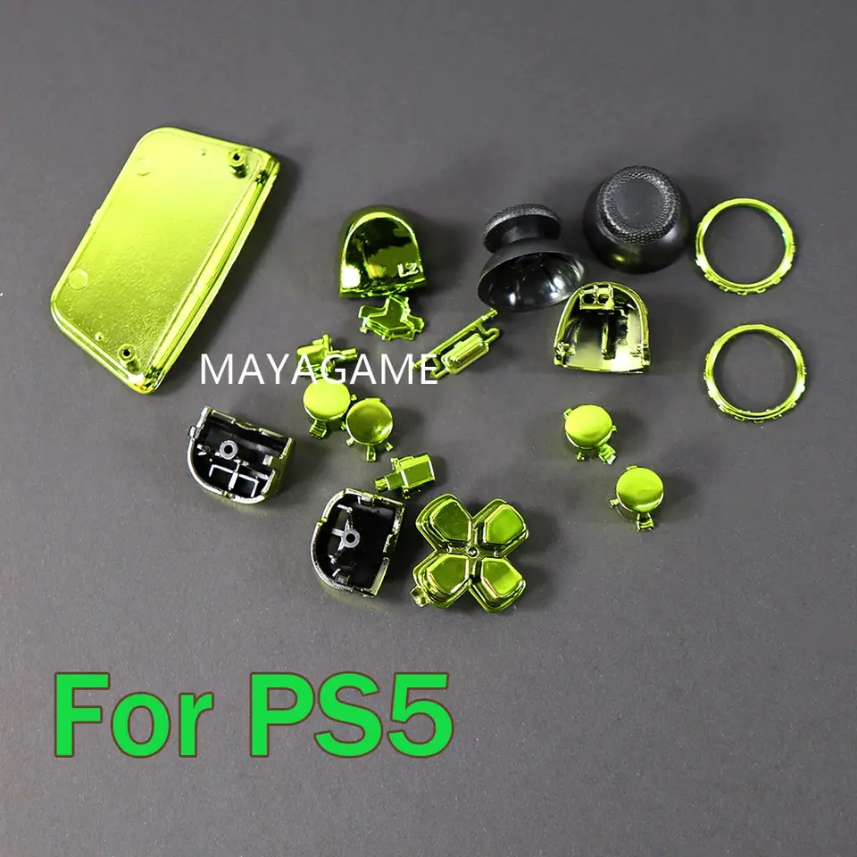 For PS5 v1.0 Controller Chrome Buttons For Playstation 5 Handle Thumb ...