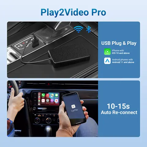 Ottocast Android Ai Box Wireless CarPlay Android Auto Adapter Built in ...