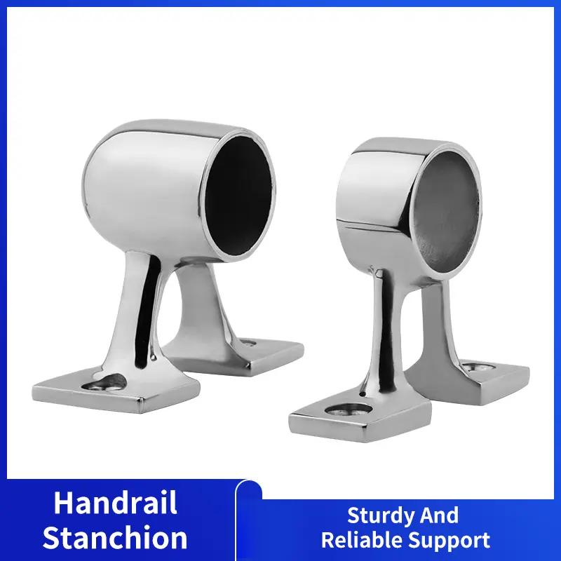 316 Stainless Steel Boat Hand Rail Fitting 25mm Stanchion Support 90 ...