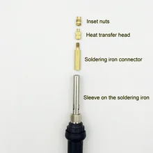 Heat-Set Soldering Iron Tips For Plastic 3D Printing, M2-M6 Brass Nuts
