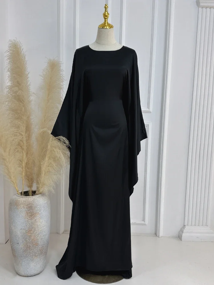 Eid Modest Bat Sleeve Muslim Party Dress for Women Ramadan Abaya Long ...