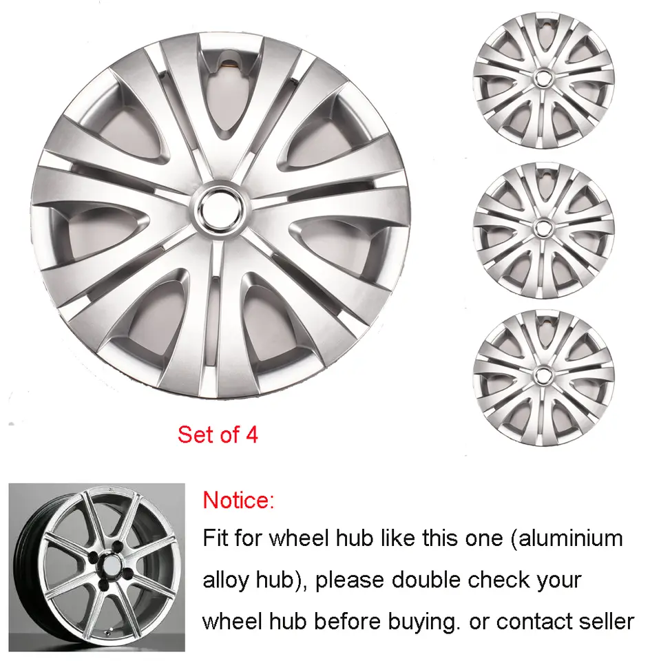 Sparkle Your Wheels With 4Pcs 16 Inch Car Wheel Trims – Aluminum Alloy ...