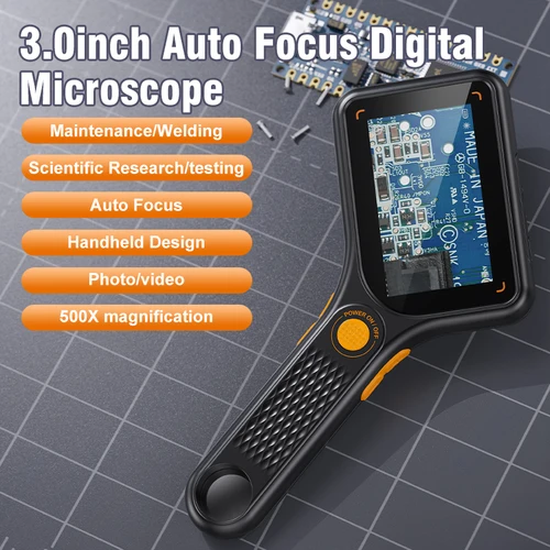 Microscopio Digital Portátil, Pantalla Ips A Color De 3,0