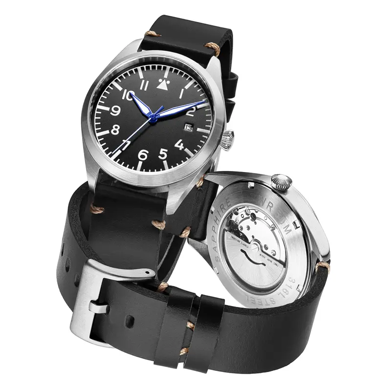 Swiss Pilot Watch, Automatic Mechanical Timepiece, Aviation Style ...