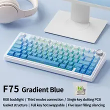 AULA F75 Wireless Game Mechanical Keyboard RGB Customized 75% Layout ...