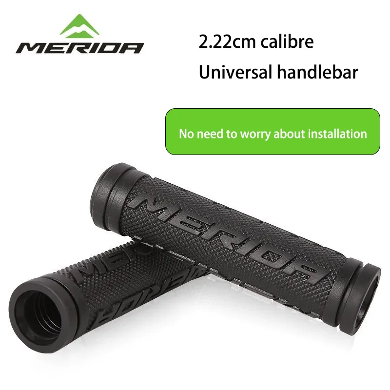 Merida Bicycle Grips: Shock Absorption, Non-Slip Rubber Case