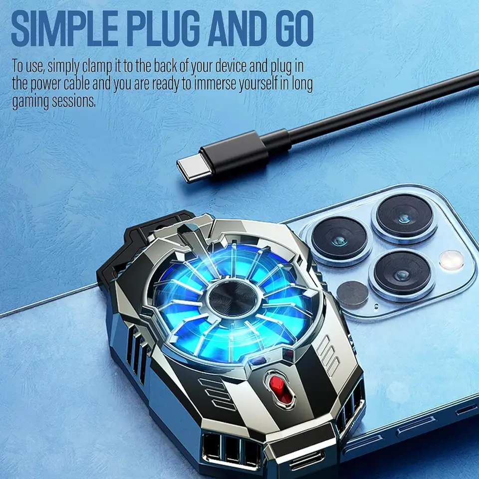 Cooling Fan For Iphone 14, 15 Pro Max, And More, Universal Back Clip ...