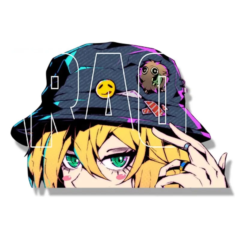 TT Streetwear Dark Magician Girl Car Sticker Cartoon Peek Anime Sketch ...