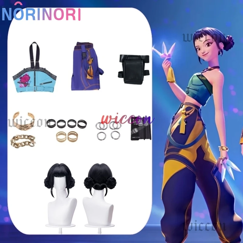 Demon Hunters Costume K Pop 3pcs Girls Rumi Kids Anime Cosplay ...