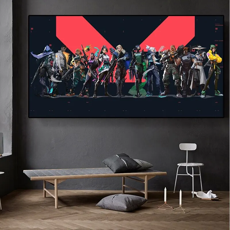 Valorant Game Canvas Art Prints - Modern Home Wall Decor for Living ...