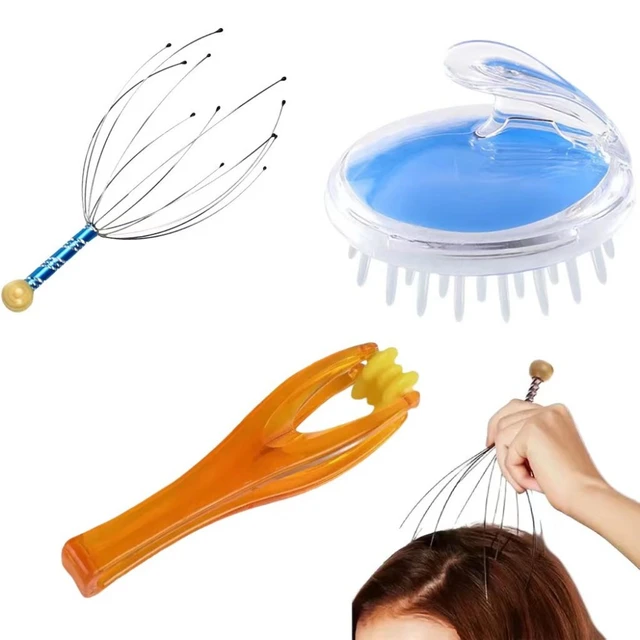 3 Piece Head And Neck Scalp Massage Tool Pressure Release Adult Round Hairbrush Brush Comb Color Random AliExpress