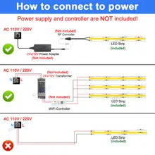High-Bright Ice Blue, White, Red, Green, Pink, Yellow Led Strips, 12V ...