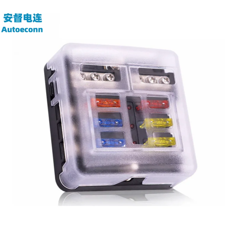 12-32V Fuse Box 6 Way 32 Volt Fuse Block ATO/ATC with LED Indicator ...