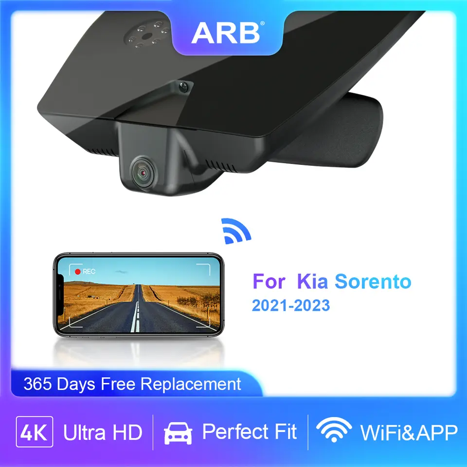 High-Quality Dash Camera For Kia Sorento 2023-2021, Arb 4K Wifi Recording