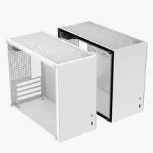 Transparent Aluminum Mini Case, Supports Long Gpus, Perfect For Tiny Desks.