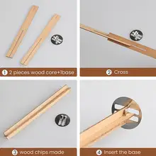 10Pieces Cross Wooden Candle Wicks with Bases for Candle Making Craft ...