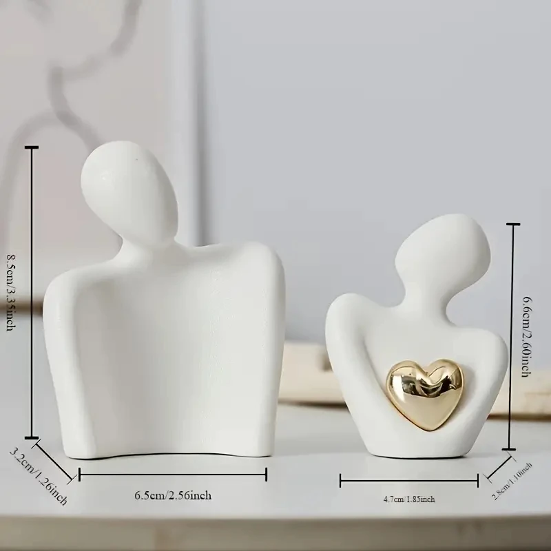 1Pc Romantic Love Embrace Statue Ornament Couple Set Bedroom Interior ...