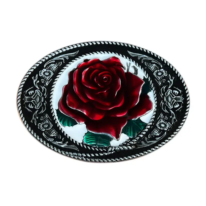 Rose belt buckle Western cowboy - AliExpress 200000297