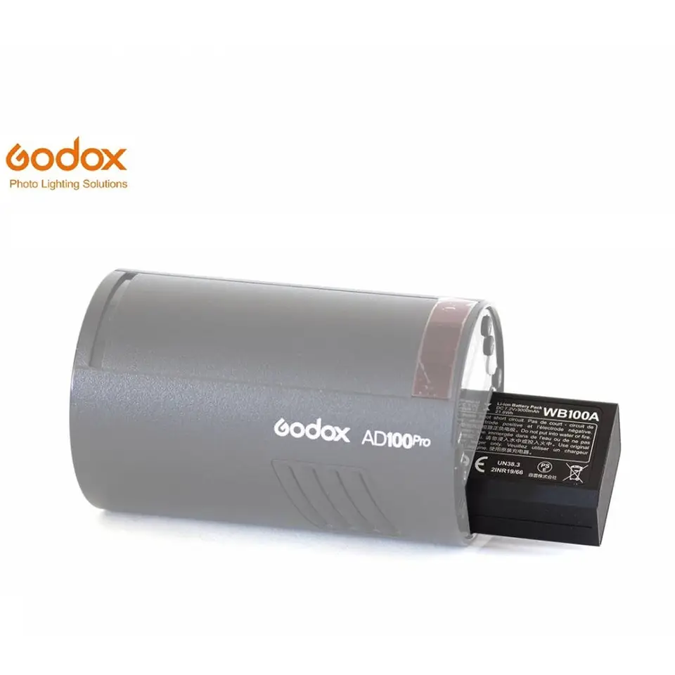 Godox WB100 Battery WB100A Lithium DC 7.2V 3000mAh 21.6W For AD100 Pro ...