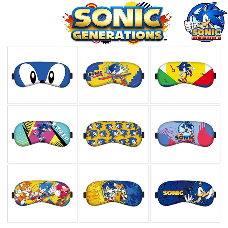 Sonic Hedgehog 9 Styles Blindfold Action Figure Sleep Mask Kawaii ...