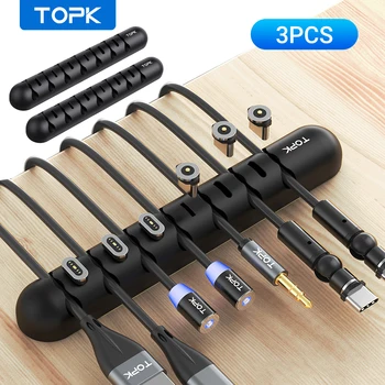 TOPK L35 Cable Organizer Magnetic Plug Box Silicone Cable Winder ...
