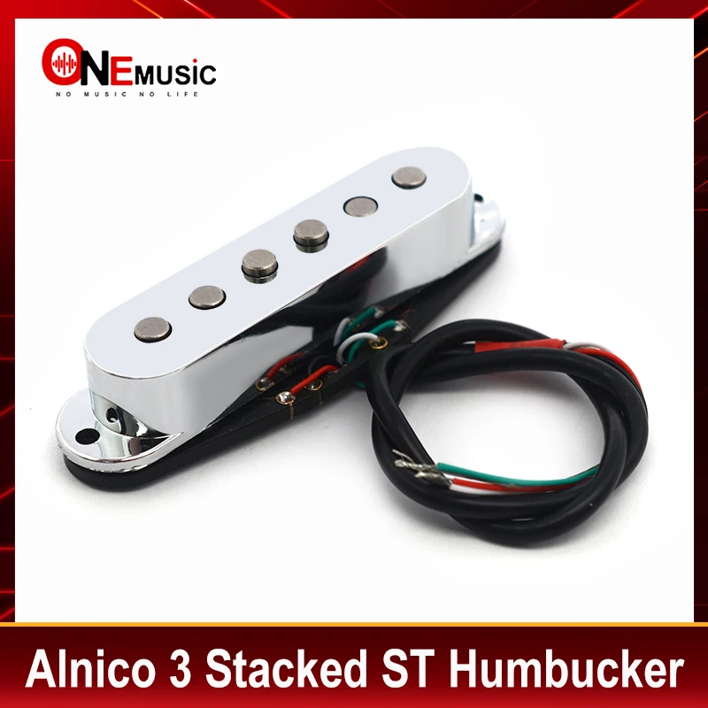 Stacked Humbucker Noise Reduction Alnico 3 Staggered Top Pole Pieces ...