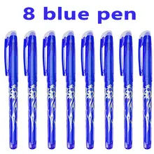8 blue pen