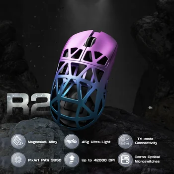 Attack Shark R2 Magnesium Alloy PAW3950 Gaming Mouse, Tri-mode, 8000hz ...