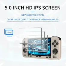 Powkiddy Rgb10 Max3 Pro Retro Game Console, 5 Inch Ips Screen, Kids Gift