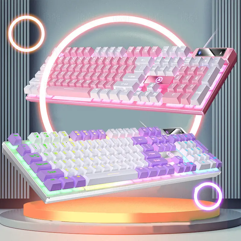 Glowing Usb Mechanical Gaming Keyboard For Office And Pc, Sleek Design ...
