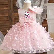 Hello Kitty Girl Princess Dress Kid Clothes Party Birthday Outfits ...