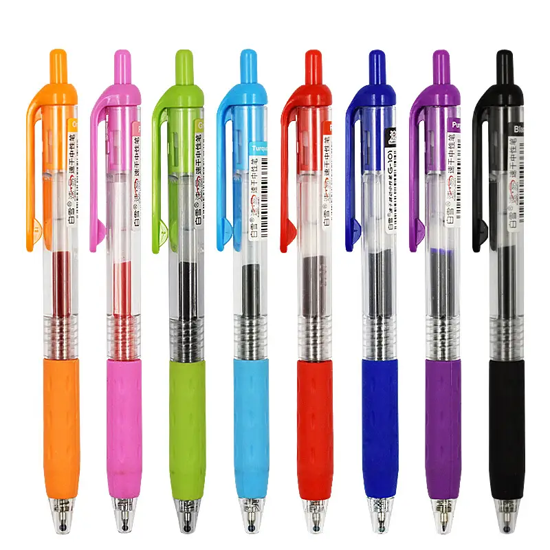 8pcs/set Color Ballpoint Pen 0.5mm Multi Color Gel Ink Roller Ball Pens ...