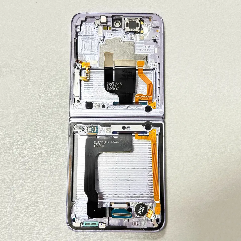 Samsung Z Flip 4 Flexible Housing, Hinge, And Cable Assembly.