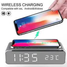 Wireless Charger, Alarm Clock, Thermometer, Earphone Holder, Fast ...