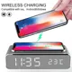 Wireless Charger Time Alarm Clock LED Digital Thermometer Earphone ...