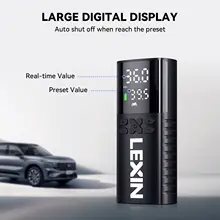 Bright Led, 150 Psi, Smart Inflation—Lexin P4 Motorcycle Tire Pump!
