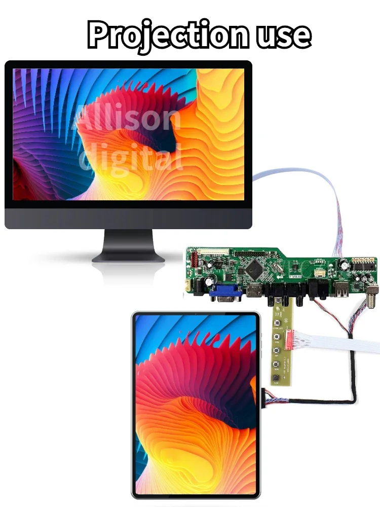 Плата управления для B154EW08 V1 V.1 TV + HDMI + VGA + AV + USB ...