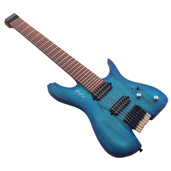New Arrival 8 String Headless Electric Guitar 30 Inch Solid Ashwood ...