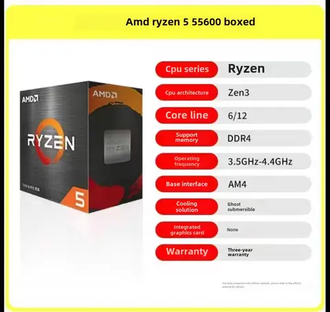 Now AMD Ryzen5 5600 Ryzen 7 5700X3D 9600X High-Performance CPUs 3.4GHz ...