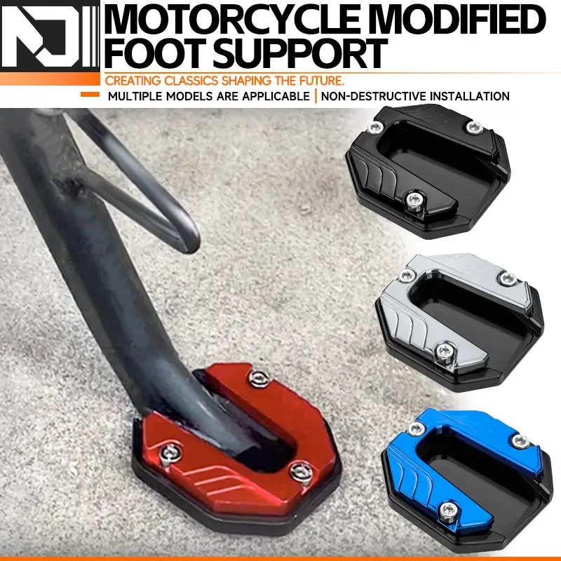 Universal Motorcycle Scooter Bike Kickstand Extender Foot Side Stand ...