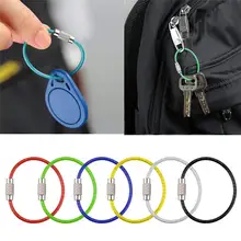 10 Pack Multi-Color Stainless Steel Keychain Cables & Id Tags, Assorted ...